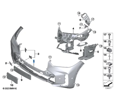 BMW X5 시리즈 G05 LCI 범퍼 패널 프라이밍된 전면 51115A45331 - Salsabel 자동 예비 부품