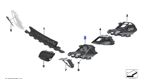 BMW Z4 시리즈 G29 그릴 공기 흡입구 닫힘 왼쪽 51118069771 - Salsabel 자동차 예비 부품