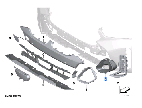 BMW X6 SERIES G06 TRIM AIR INLET LEFT 51118085995 - Salsabel Auto Spare ...
