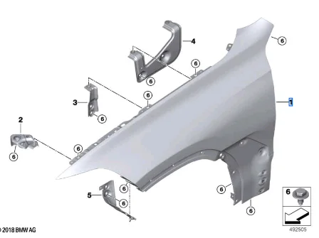 BMW X5 SERIES G05 SIDE PANEL FRONT RIGHT 41007492364 - Salsabel Auto ...