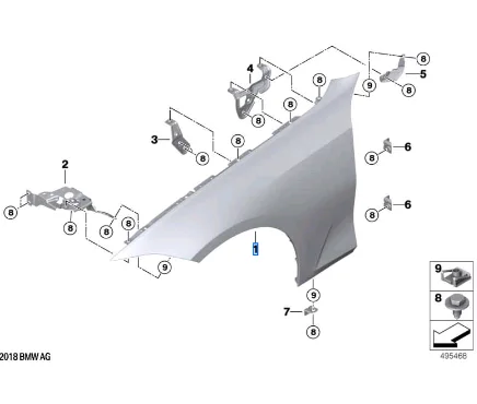 BMW 3 SERIES G20 SIDE PANEL FRONT LEFT 41008494439 - Salsabel Auto ...