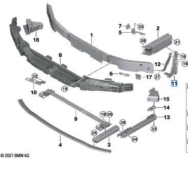 دعامة عمودية يسار لسيارة BMW الفئة الثانية F2 44 - قطع غيار سيارات سلسبيل