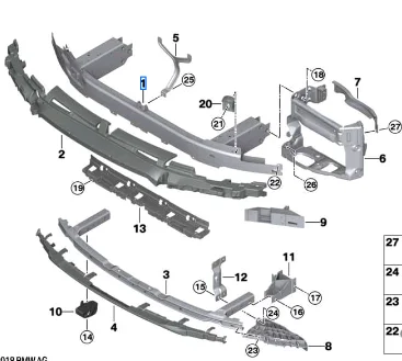 BMW 5 SERIES G30 CARRIER BUMPER FRONT 51117385288 - Salsabel Auto Spare ...