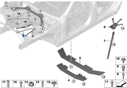 宝马 7 系列 G12 左横撑 51617377837 - Salsabel 汽车配件